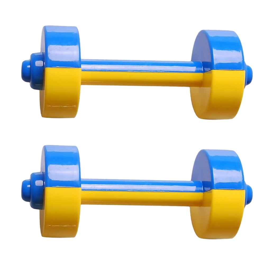 OUNONA Blue Plastic Kids Barbell for Playing with Comfortable Grip and ...