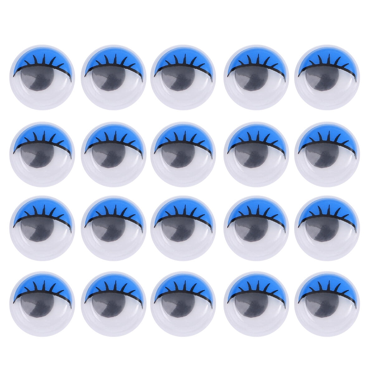 Frcolor 100Pcs 8mm Eyelashes Wiggly Wobbly Googly Eyes for Toys DIY ...