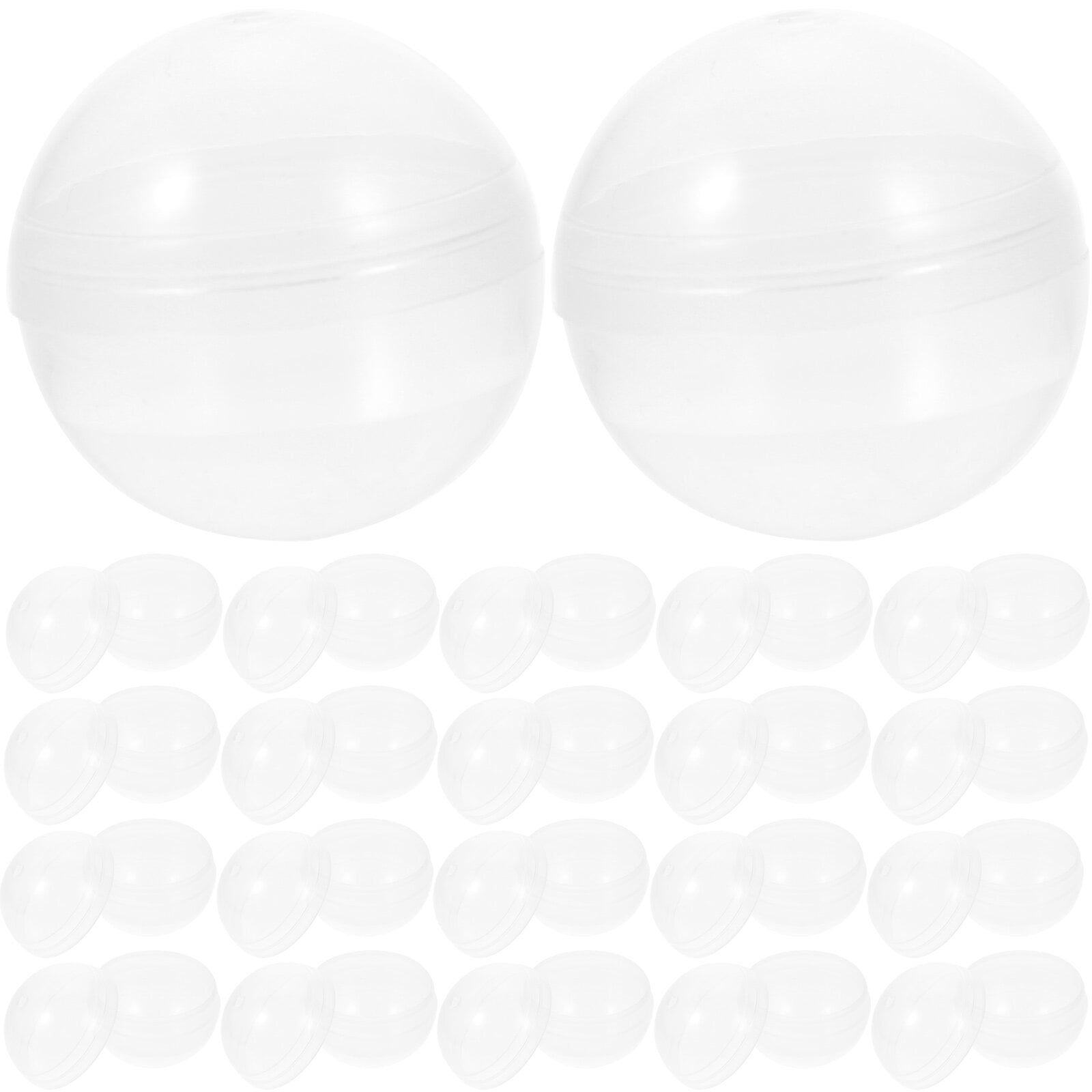 Frcolor 100pcs Plastic Transparent Balls Multi-purpose Twisted Round ...