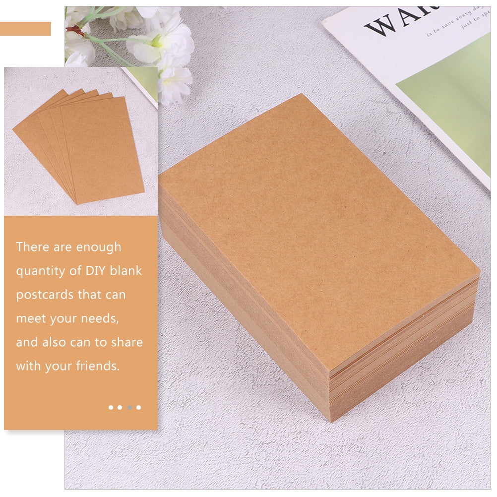 Frcolor 150pcs Blank Kraft Paper Postcards Blank DIY Greeting Cards ...