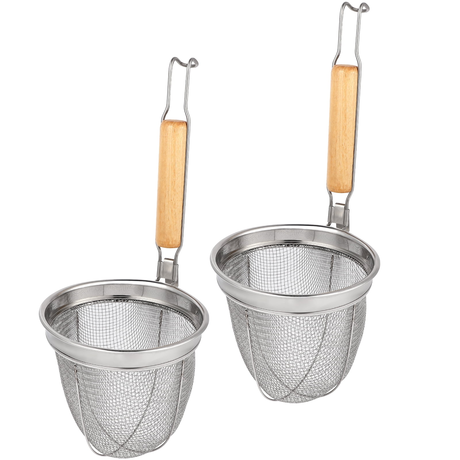 Frcolor 2pcs Stainless Steel Strainer Spoons Spaghetti Pasta Basket ...
