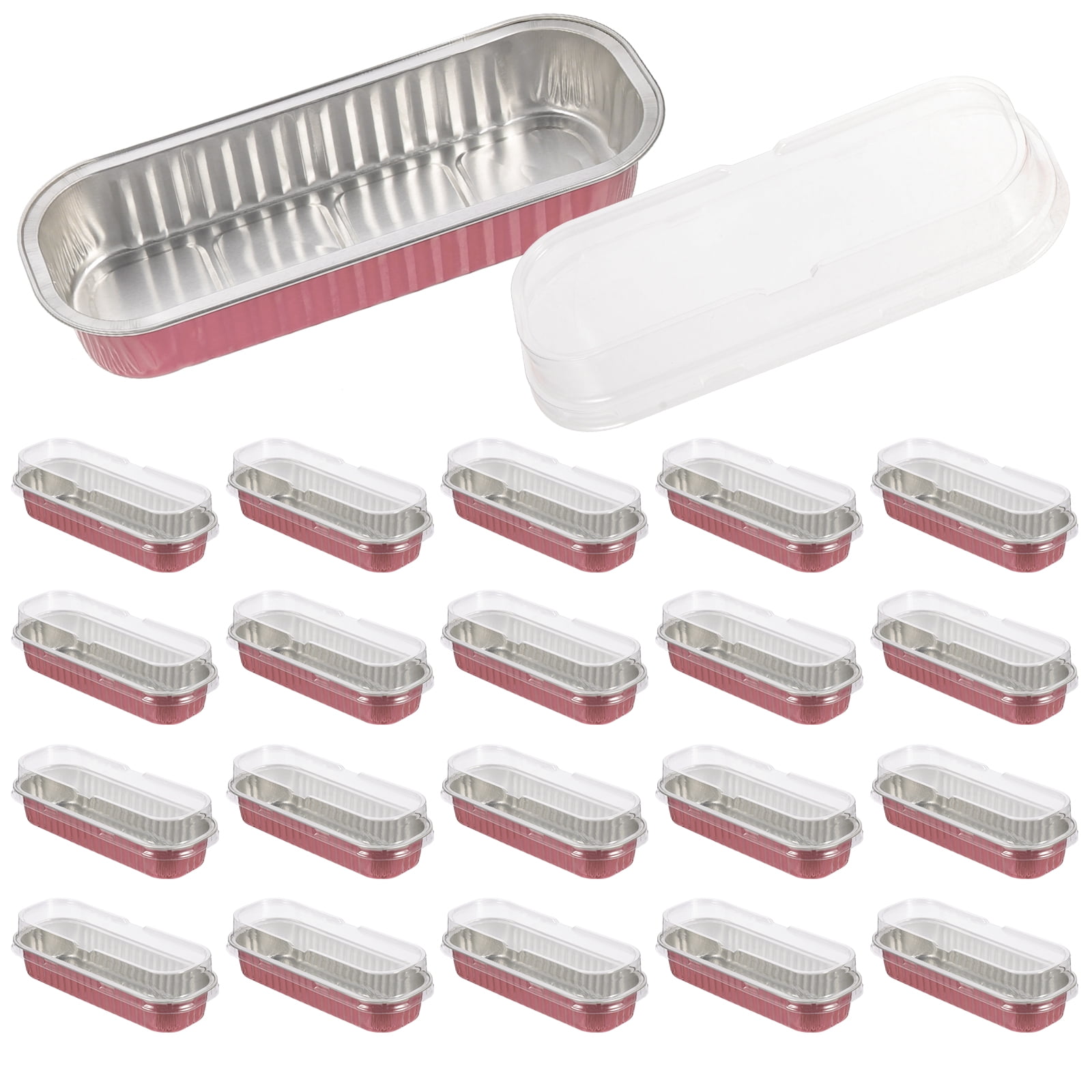 Frcolor 30Pcs Clear Cake Carrier Rectangular Cake Box Baking Packing ...