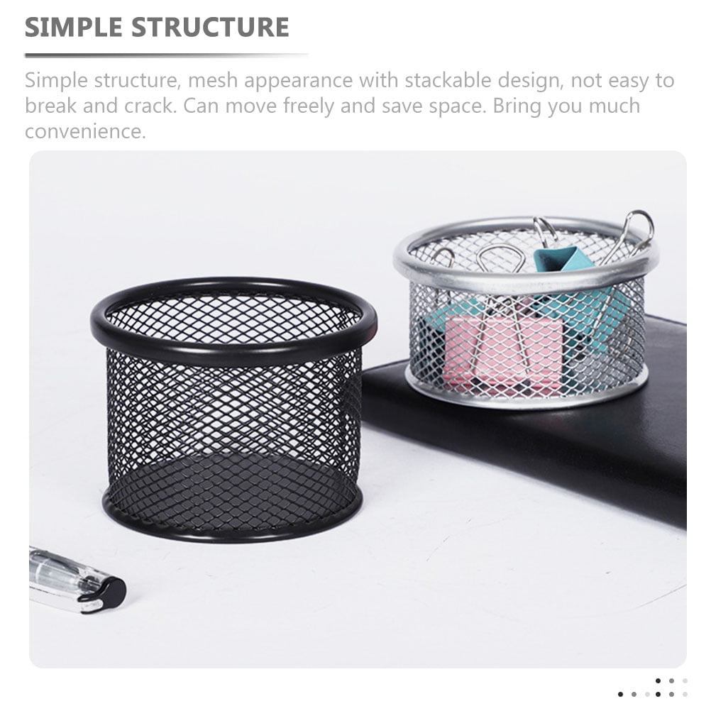 Frcolor 4Pcs Paper Clip Holders Desktop Paperclip Containers Desk ...