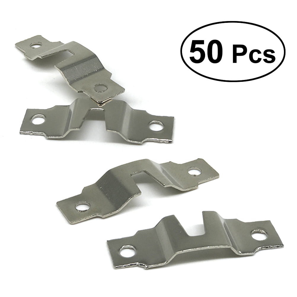 Frcolor 50Pcs Picture Frame Hangers Kit Double Hole Photo Frame Hanging ...