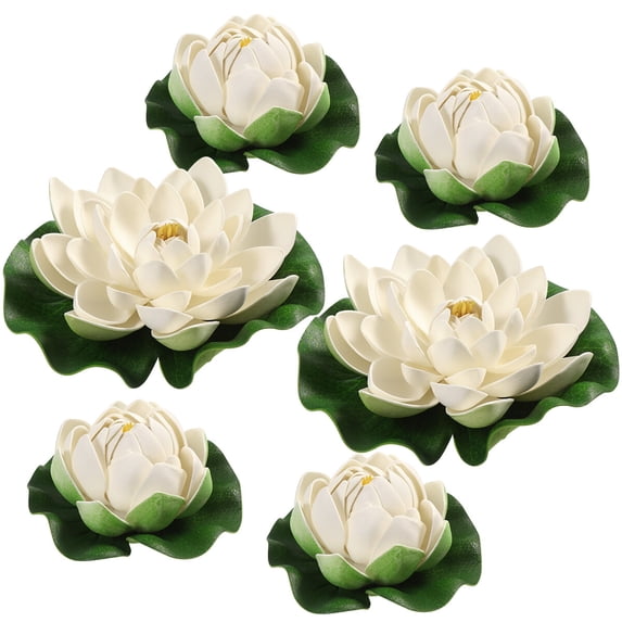 Frcolor Artificial Lotus Pond Water Lily Flower Floating Plants Decor ...