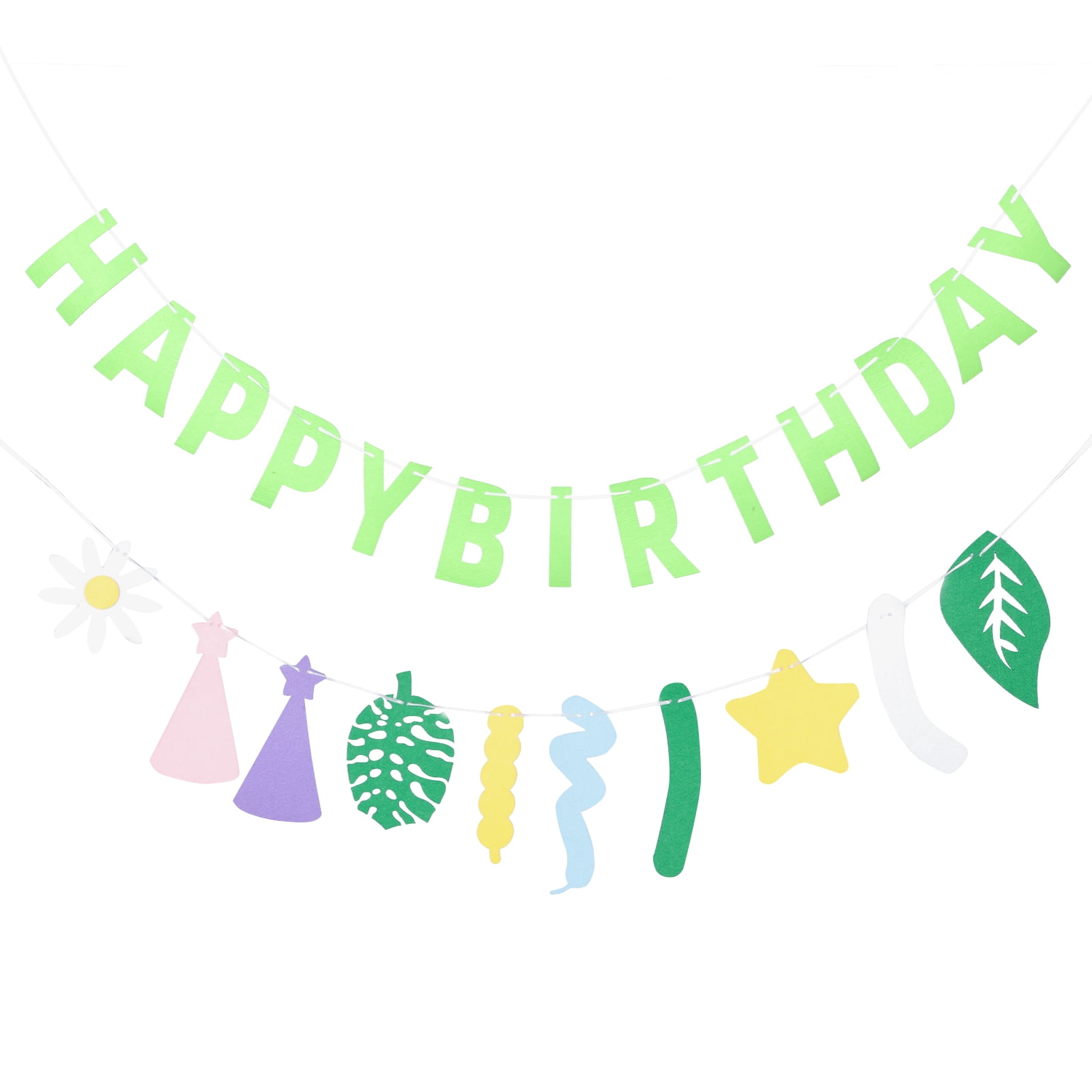 Frcolor Birthday Banner Party Happy Hanging Decorations Beach Bunting ...
