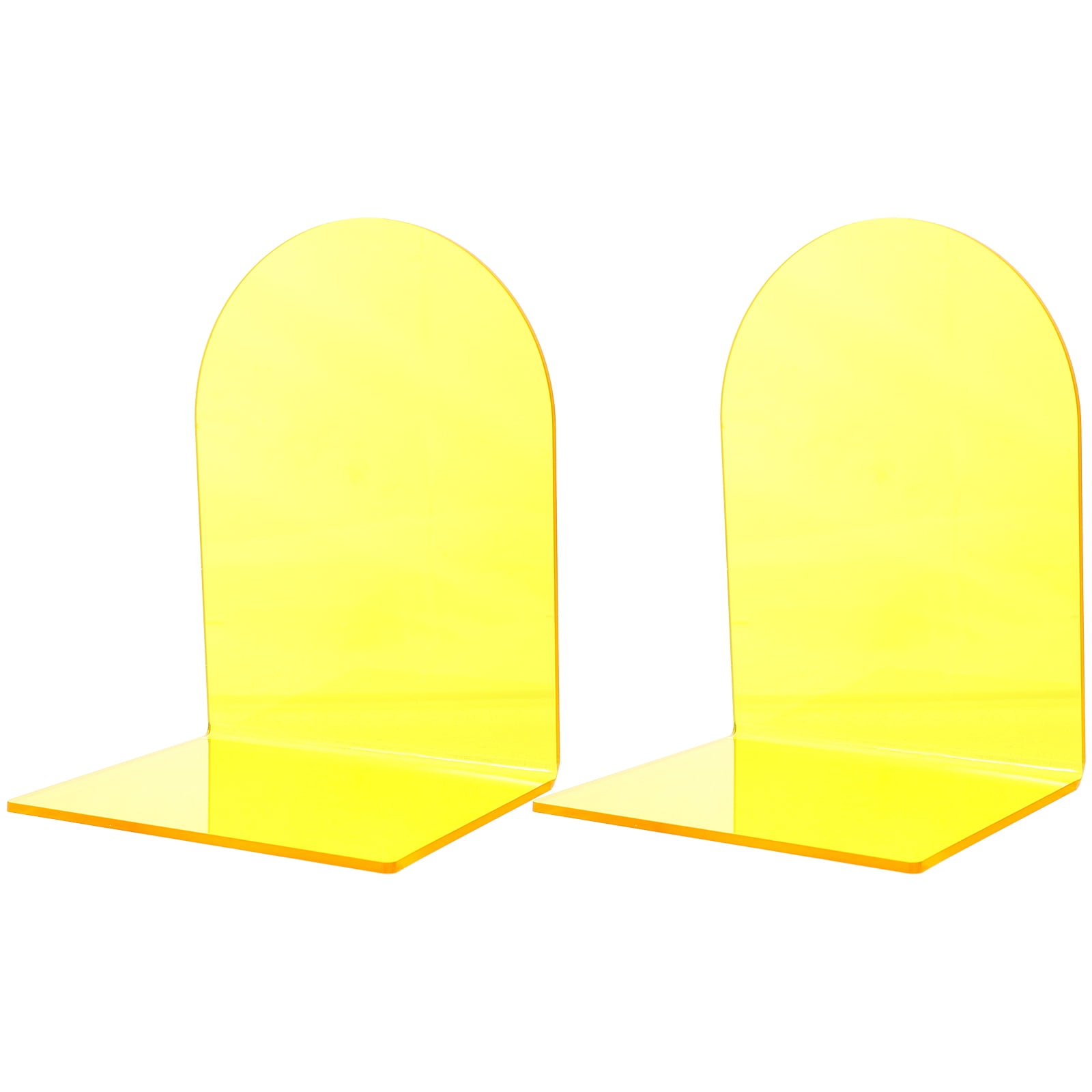 Acrylic Bookend with L-Shaped Design for Home Office Decor Yellow Color ...