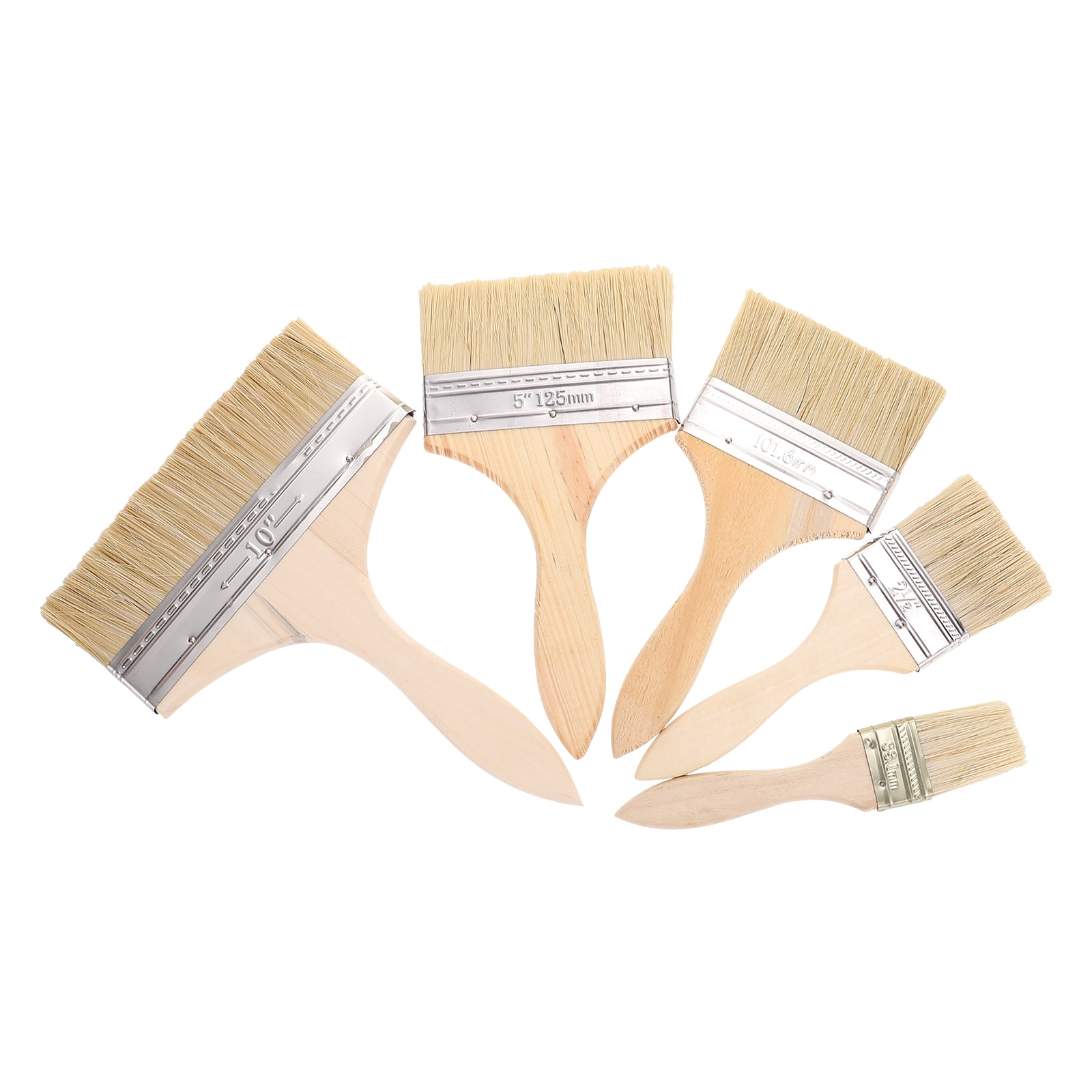 5pcs Wood Handle Paint Brush Set for Furniture Painting Tools - Walmart.com