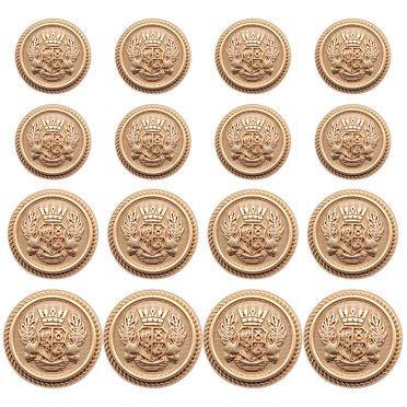 20pcs 1Inch Brass Flat Round Buttons Metal Buttons with Shank for ...