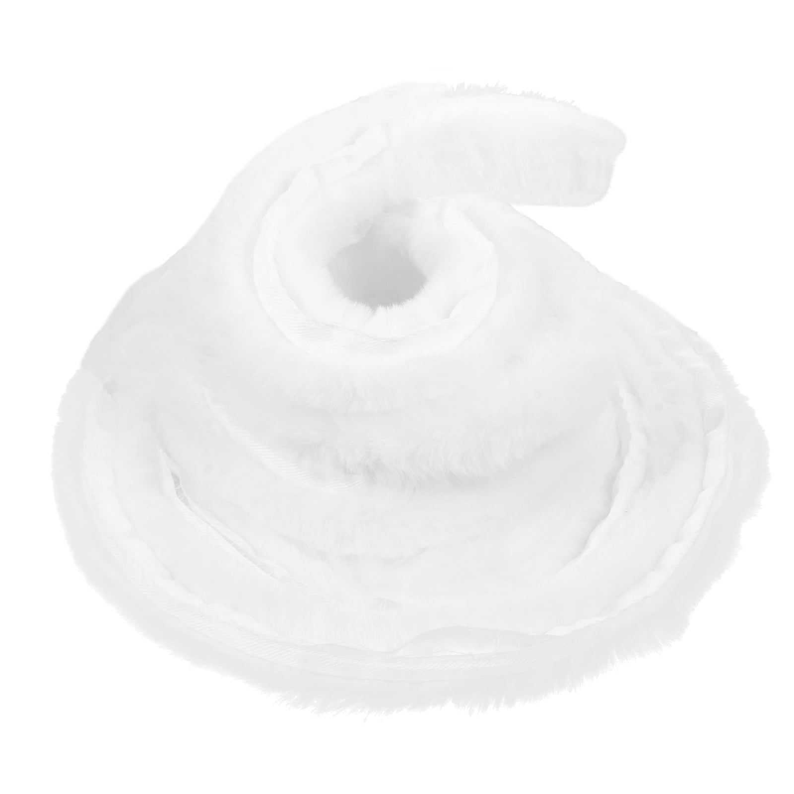 Frcolor Christmas White Faux Fur Ribbon Trim Fabric Roll for Xmas Tree ...