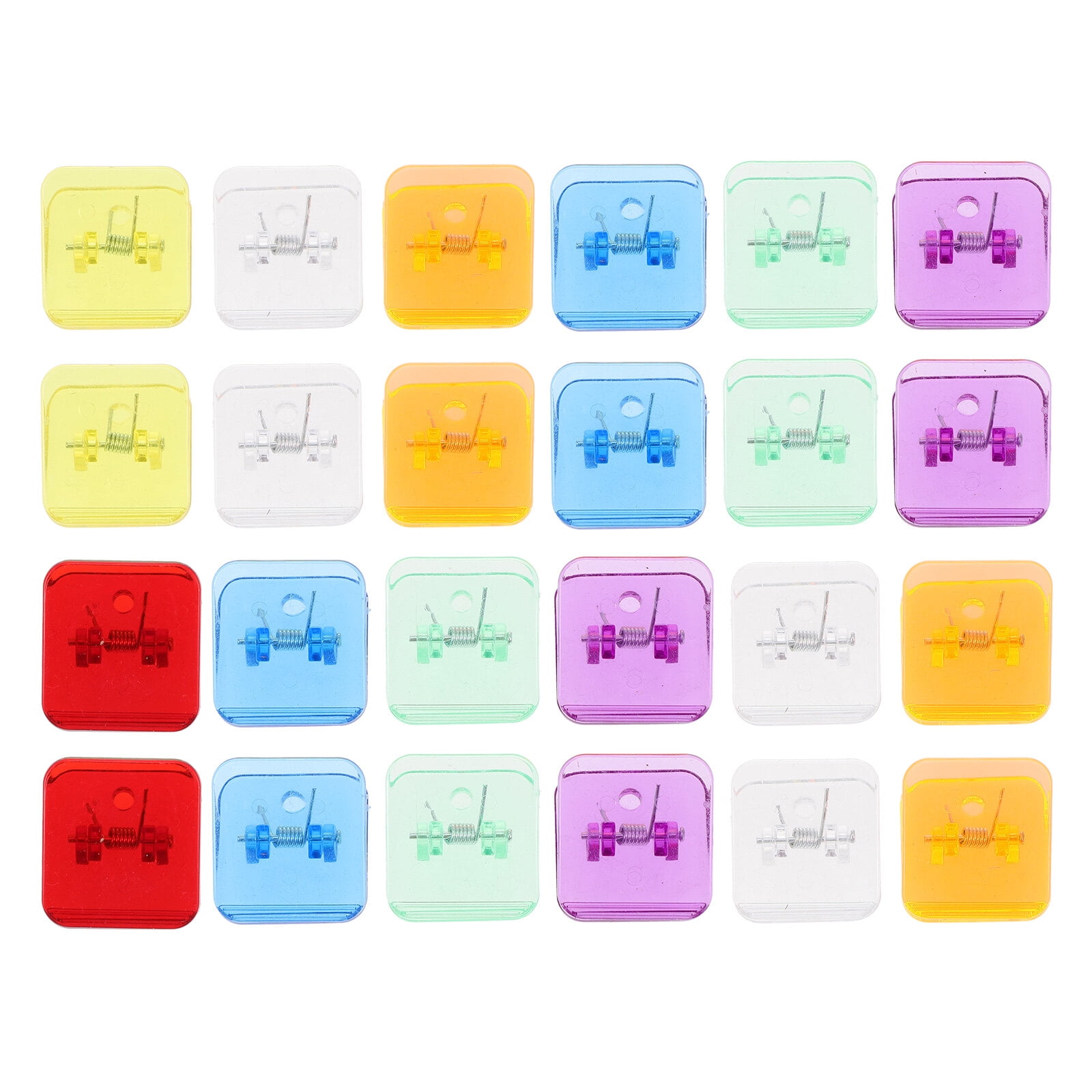 24Pcs Household Plastic Clamps Portable Paper Clamps Multi function ...