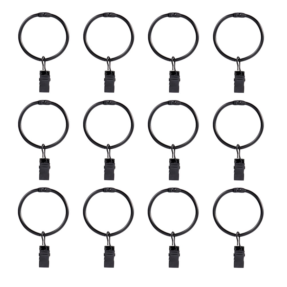 Frcolor Curtain Rings Clips Metal Hangers Ring Decorative Drapery ...