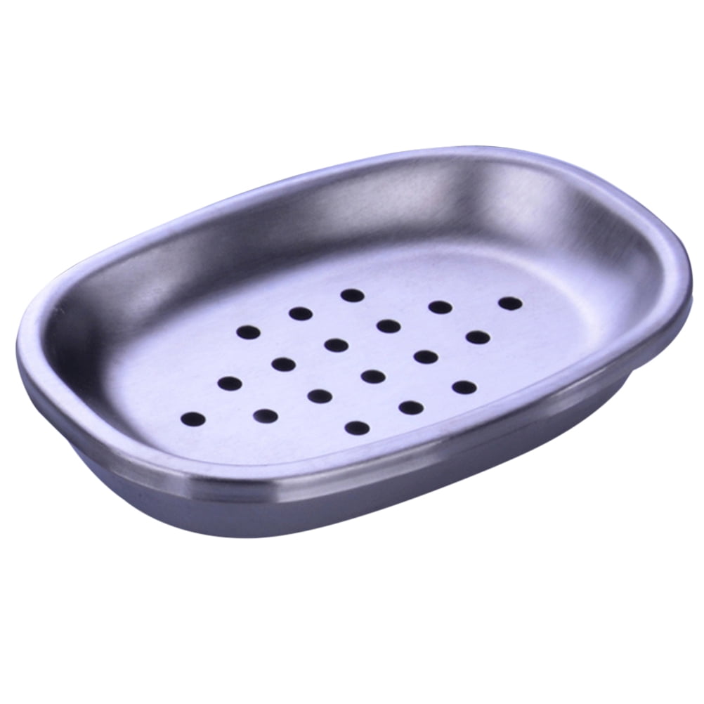 Stainless Steel Soap Dish with Double Layer Draining Tray for Bathroom ...