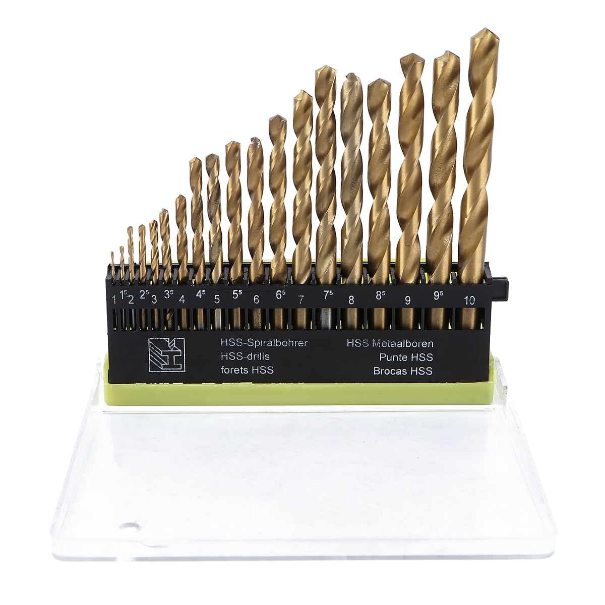 FRCOLOR Stainless Steel Drill Bit Set for Metal Drilling with 19 Pieces ...