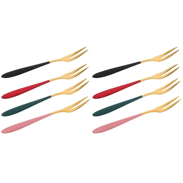 Frcolor Fruit Forks Fork Forks Cocktail Small Flatware Oyster Escargot ...