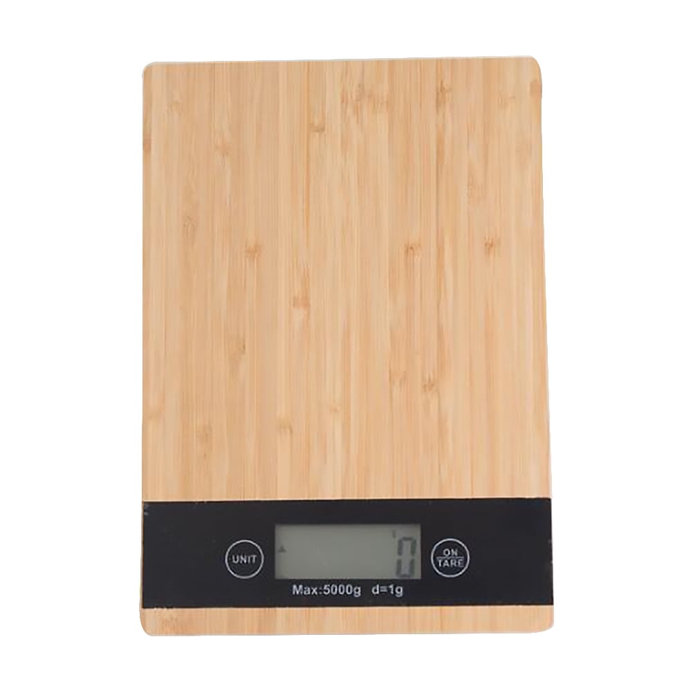 Frcolor Kitchen Electronic Scale Bamboo Surface Platform Digital Scale ...