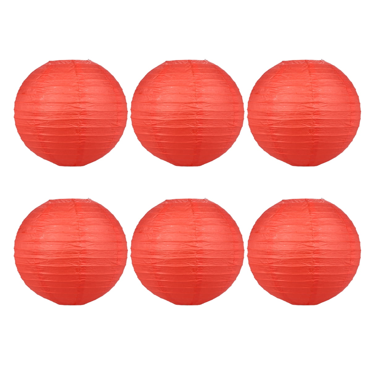 KAKOWELY Portable Red Paper Lanterns for Holiday Decoration 6Pcs 12 ...