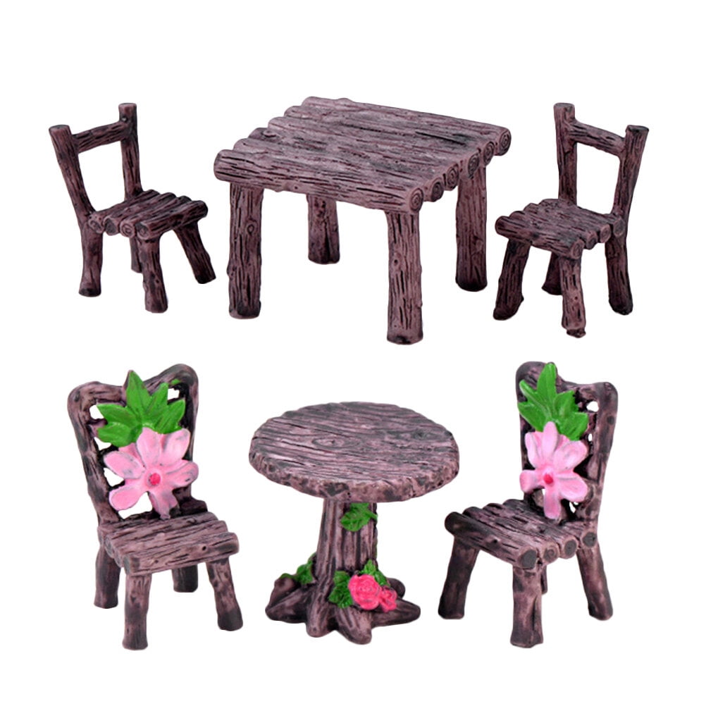 WASHWEPE Miniature Accessories Landscaping Resin for Home Decor 2 Sets ...