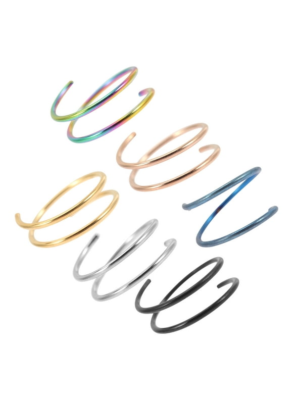 Double Hoop Nostril Piercing