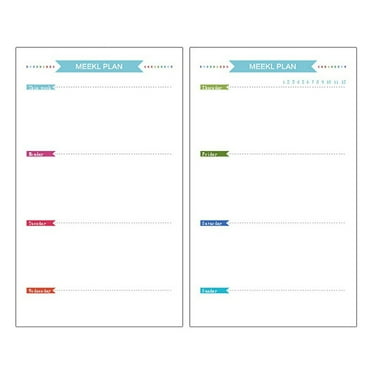 Planner A5 Inserts Daily Refill Paper Notebook Binder Loose Insert Do ...