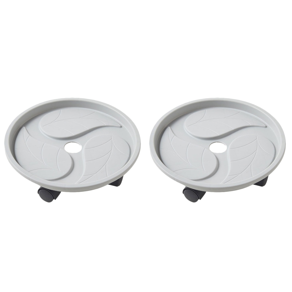 Frcolor Plant Pot Potted Round Movable Trolley Planter Base Rack Stand ...