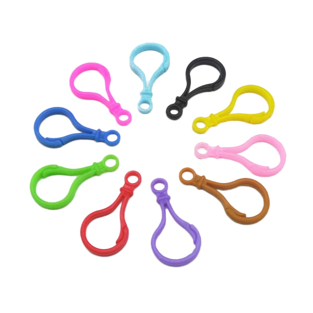 Frcolor Plastic Clasp Keychain Hook Clip Claw Lobster Swivel Making ...