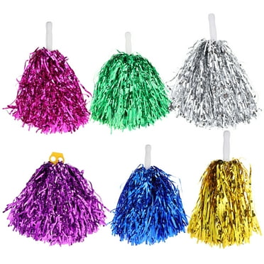 Chass√© Metallic Cheerleading Poms - Baton Handle, Red, for ...