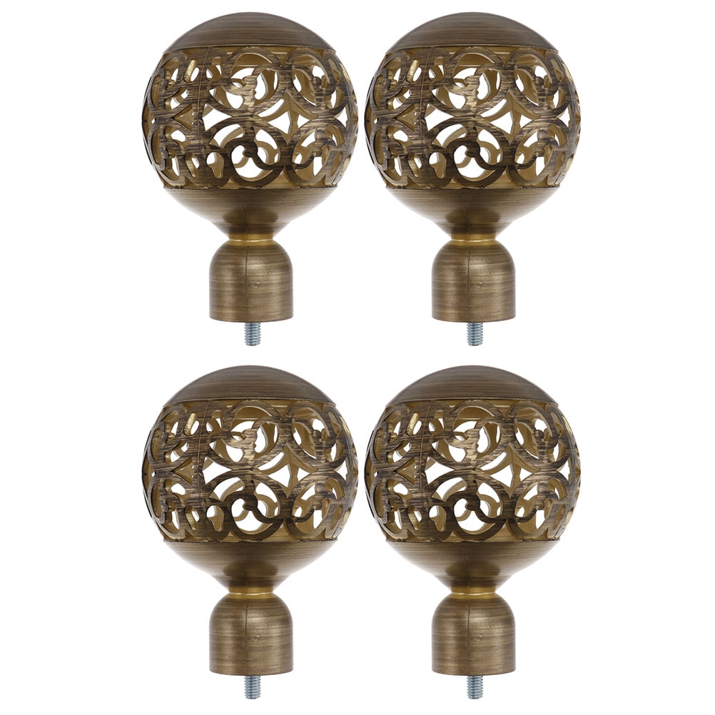 Frcolor Rod Curtain Finials Drapery End Cap Window Pole Decorative ...