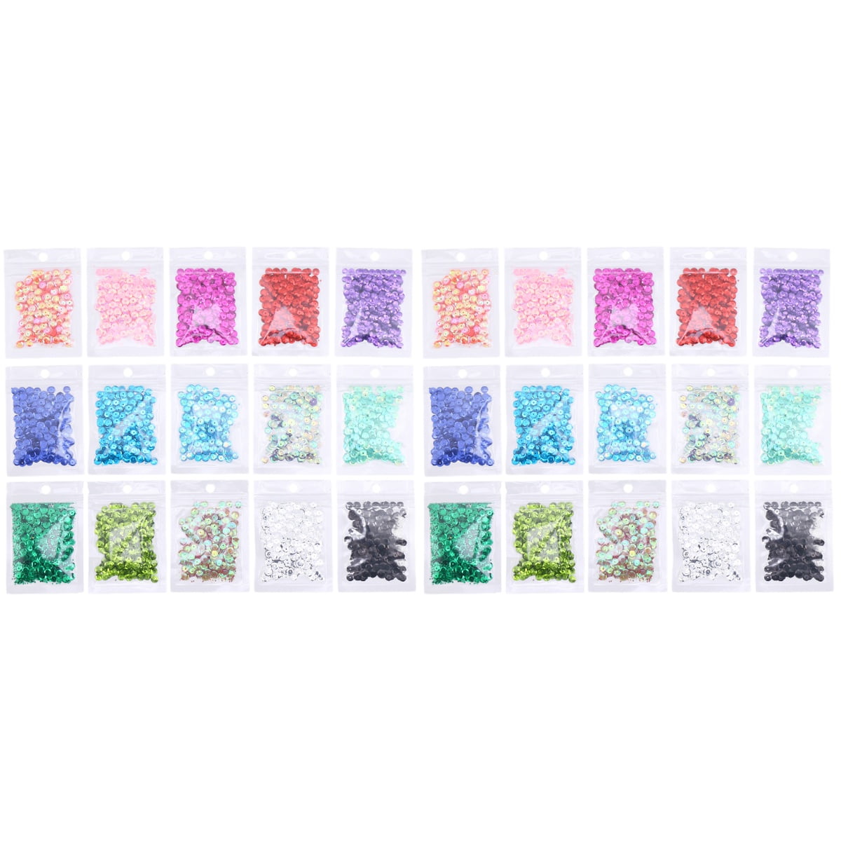 Frcolor Large Assorted Colored Sequins, Round Flat Embellishments Trim ...
