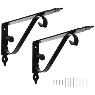 SUNALLY 6 Pack Heavy Duty Shelf Brackets, 6 inch Floating Wall Mount ...