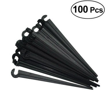 Uxcell PP Plastic 110mm Irrigation Drip Support Stakes Black for 1/4 ...
