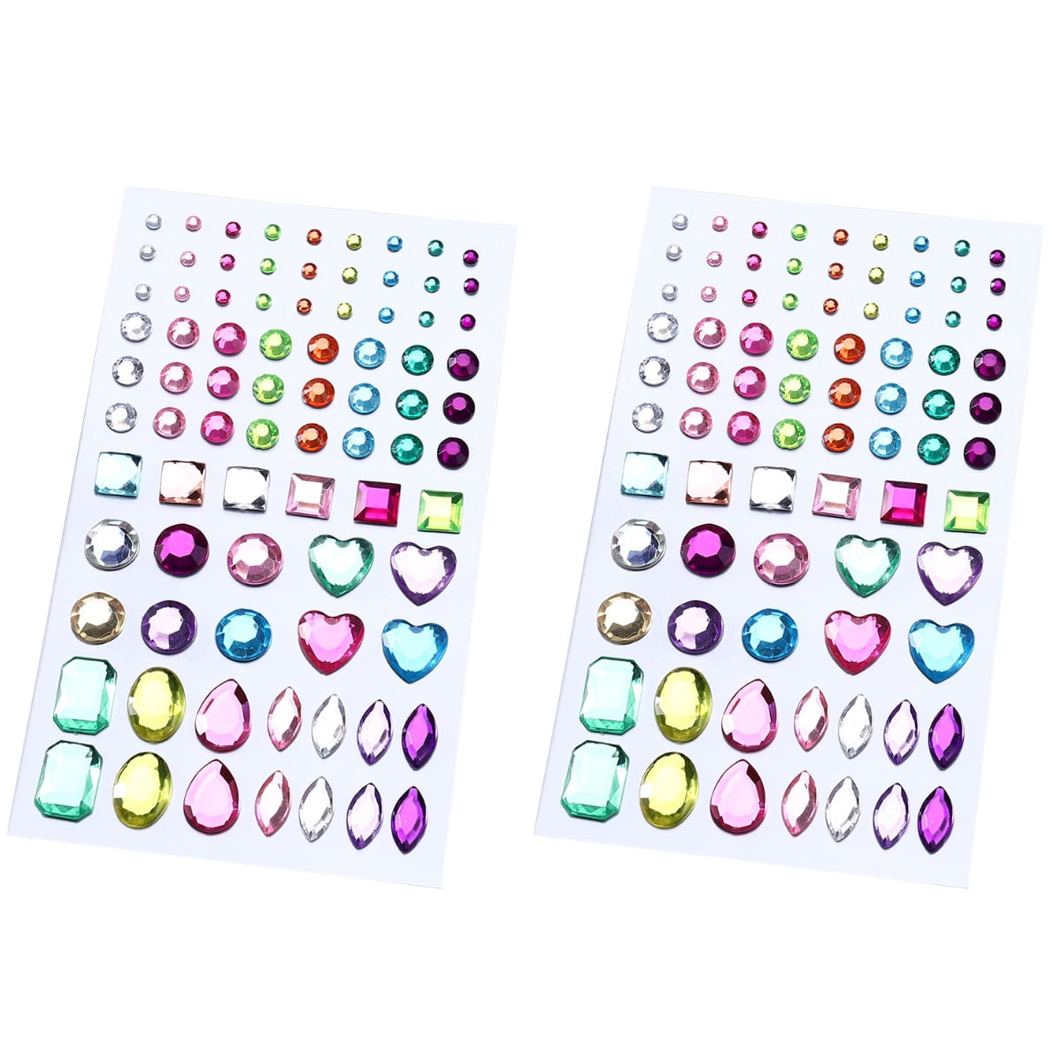 Frcolor Stickers Rhinestone Gems Crystal Stick Adhesive Crafts Jewel ...