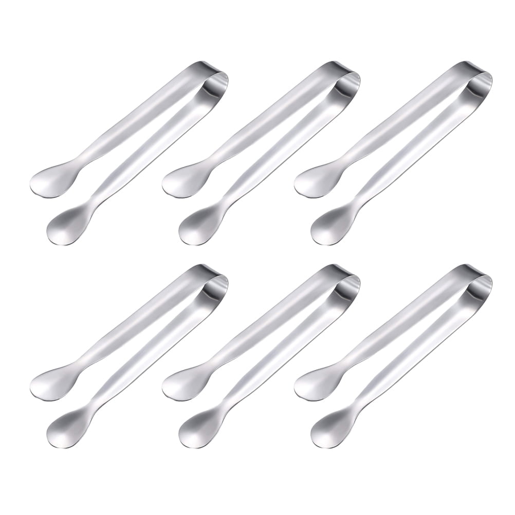 Frcolor Tongs Kitchen Small Serving Hand Clamps Mini Stainless Bread ...