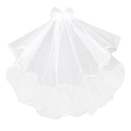 Simple Long Elegant Single Layer Wedding Veil Bridal Veils with Comb ...