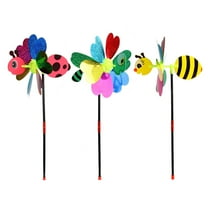 Outdoor Decor: 2Pcs Plastic Flower Wind Spinners, Colorful Windmill ...