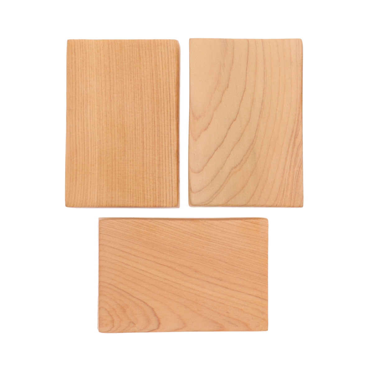 FRCOLOR Wood Block for DIY Craft Projects Yellow Unfinished Wood Cutout ...