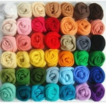 36 Colors/Set Wool Yarn Roving Fibre Hand Spinning DIY Craft for Needle ...
