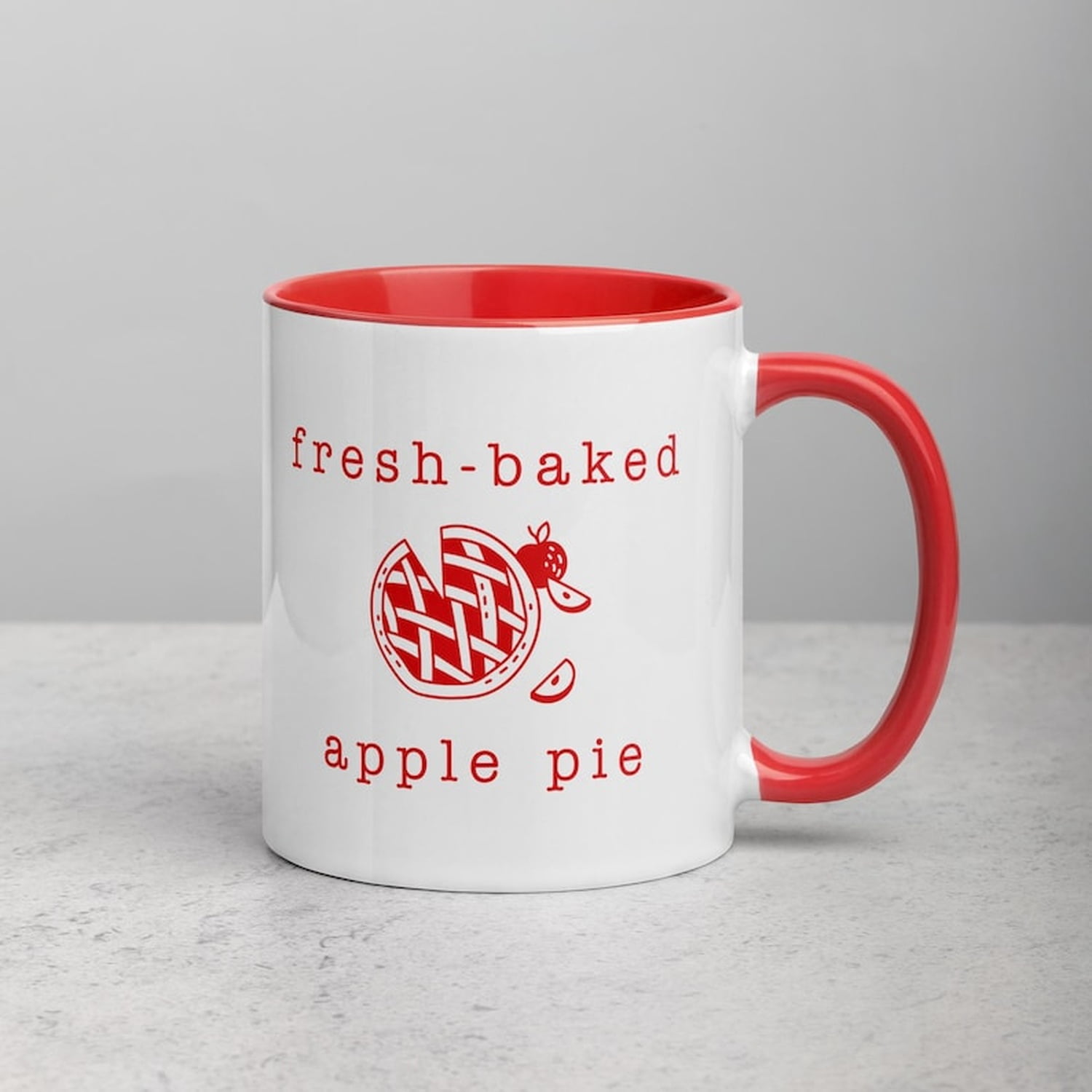 FreS1H-Baked Apple Pie Coffee Mug • Autumn Coffee Cup for October ...