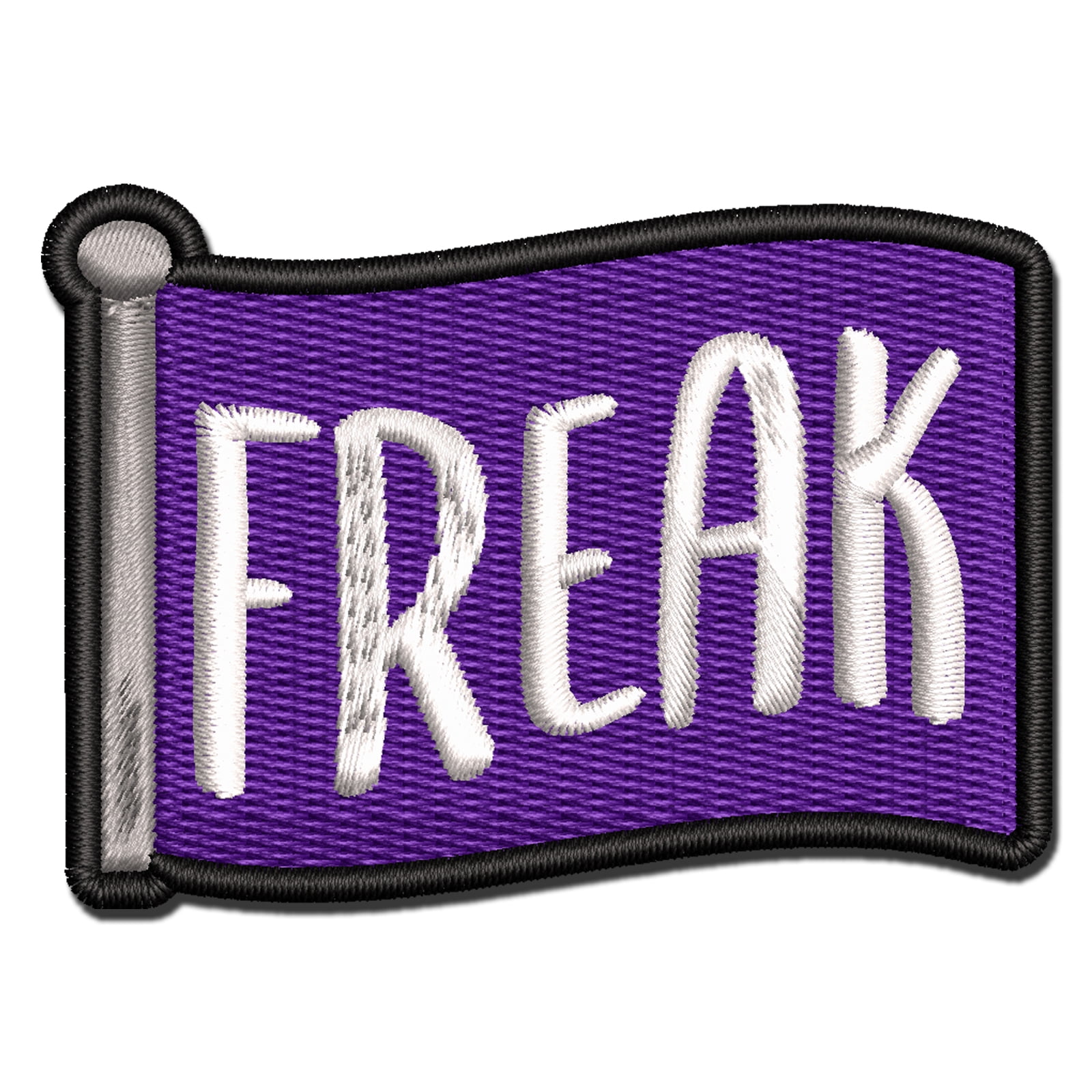 Freak Flag Funny Applique Multi-Color Embroidered Iron-On Patch - 2.0 ...