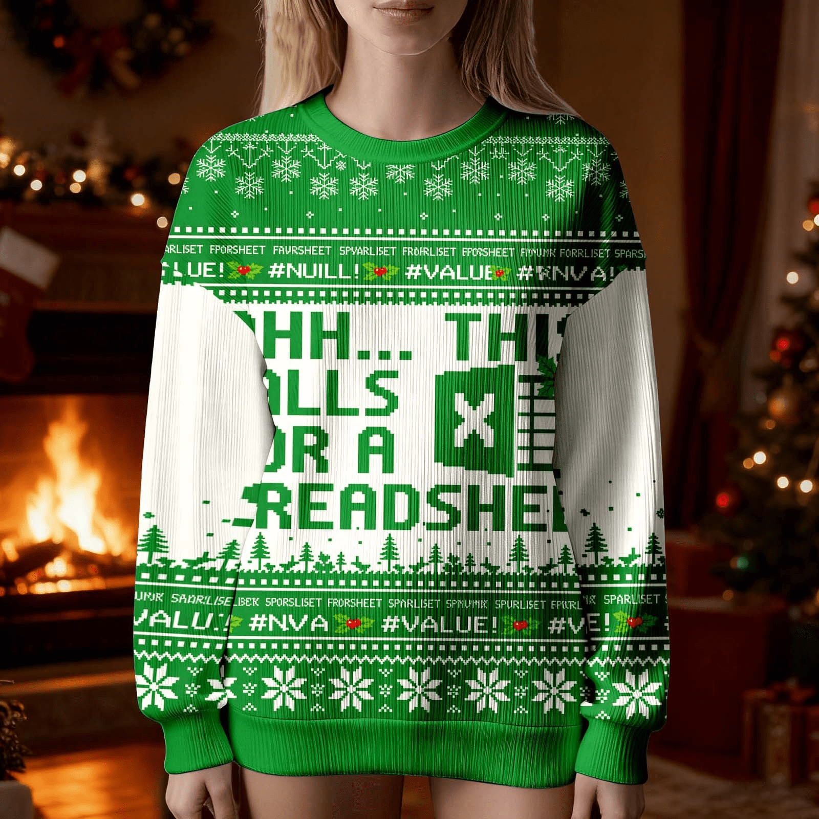 Freak in The Sheets Ugly Christmas Sweater, Funny Spreadsheet Lover ...