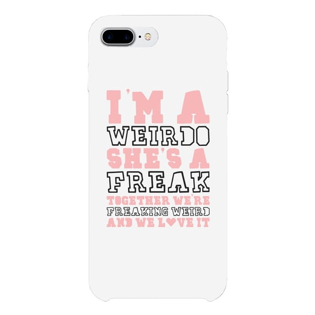 Freak and Weirdo BFF Matching White Phone Cases Best Friend - Walmart ...