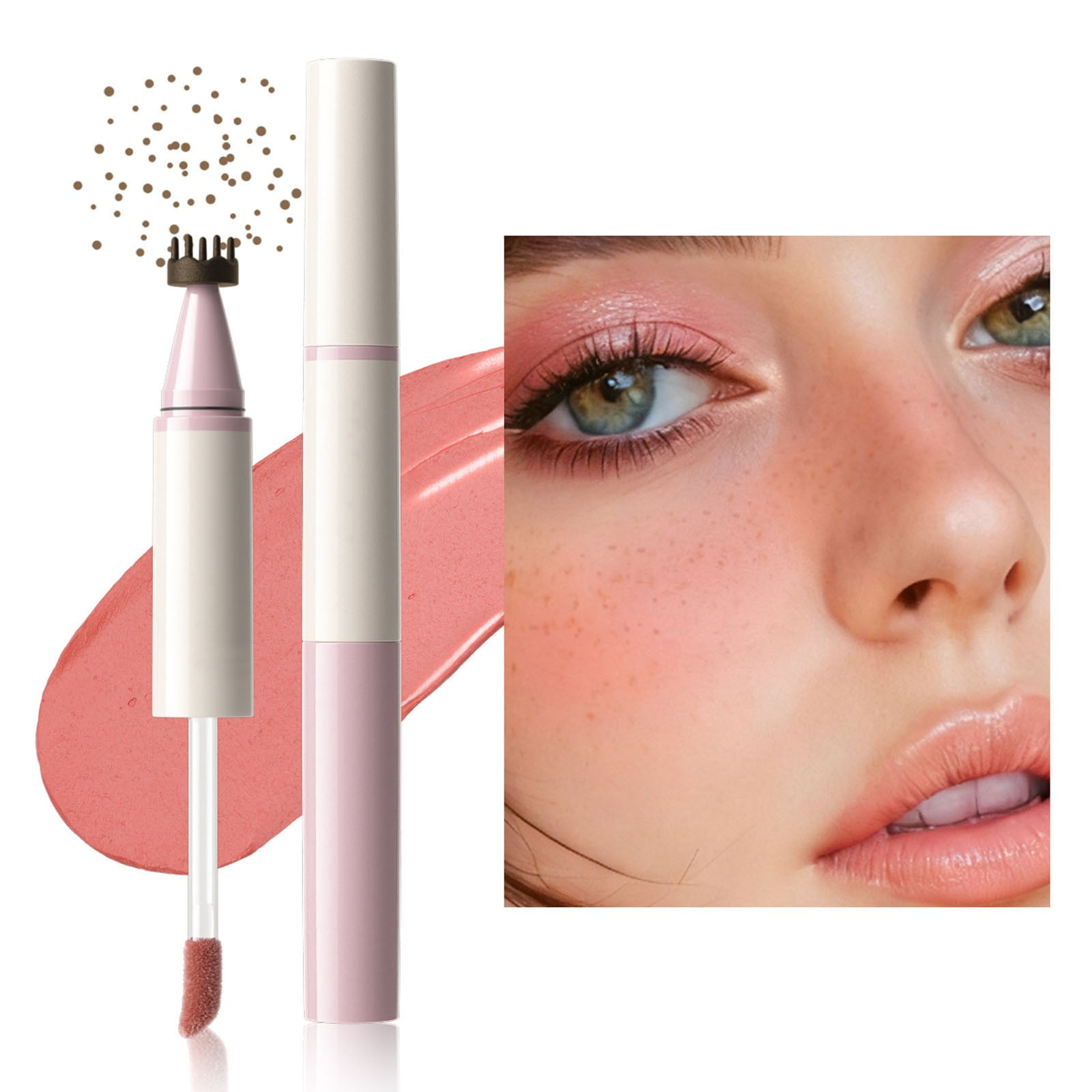 Freckle Blush Makeup Pen, Freckle Stamp 2 in 1 Double-ended Waterproof ...