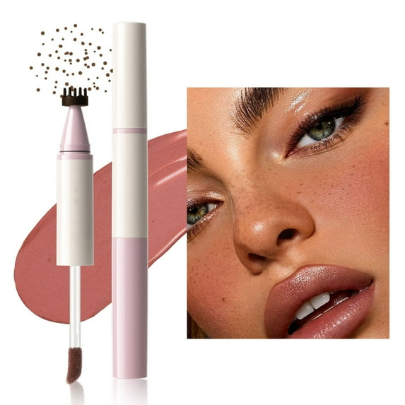 Freckle Blush Pen, 2 in 1 Liquid Freckle Stamp Pen & Liquid Blush, Long ...