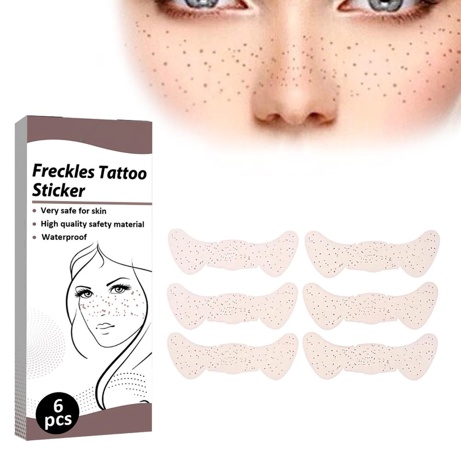 Freckles Tattoo Stickers Temporary Tattoo Face Stickers Waterproof Long ...