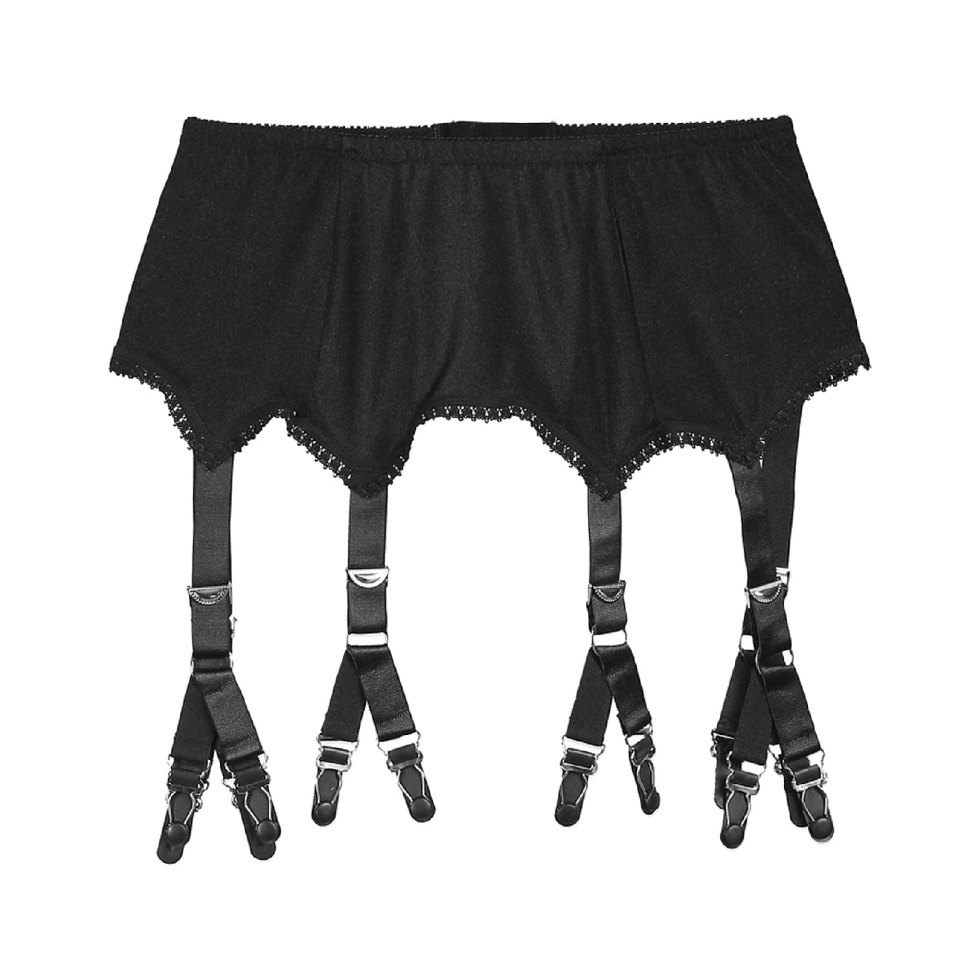 Frecoccialo Vintage Women Lingerie Garter Belt Temptation 6 Straps 12