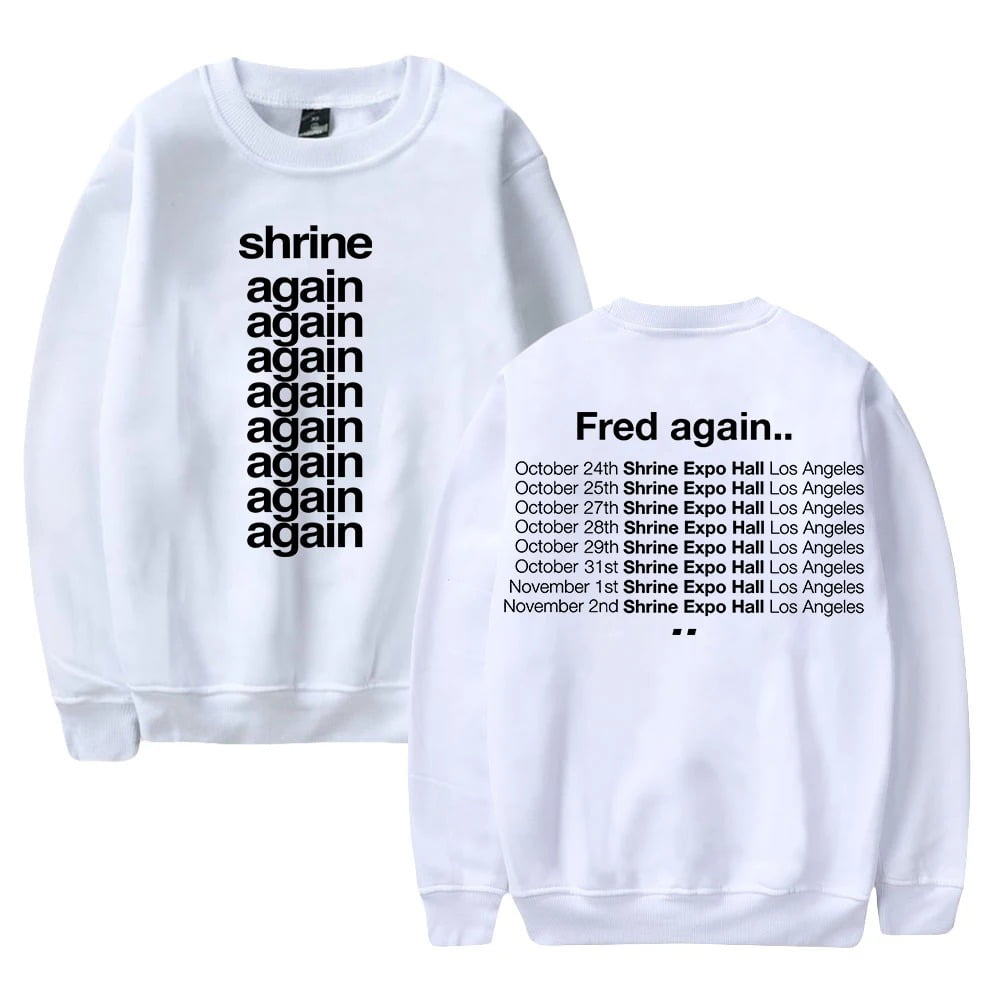 Fred Again Shrine Again Merch 2024 Tour Crewneck Long Sleeve Streetwear ...