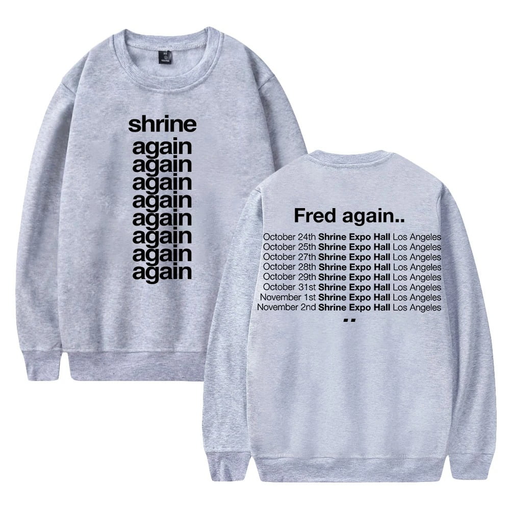 Fred Again Shrine Again Merch 2024 Tour Crewneck Long Sleeve Streetwear ...