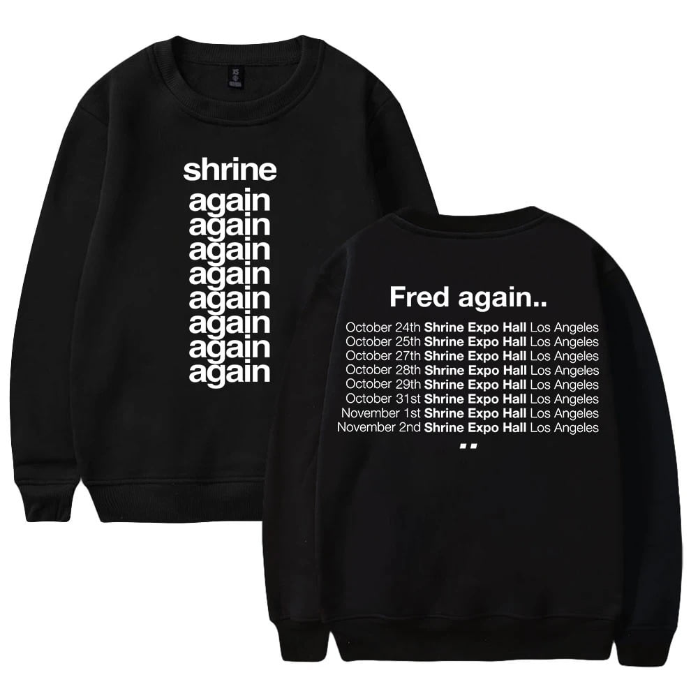Fred Again Shrine Again Merch 2024 Tour Crewneck Long Sleeve Streetwear ...