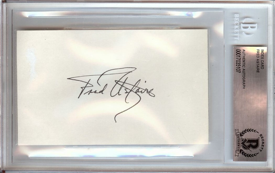 Fred Astaire Signed Autographed Index Card Legendary Actor Dancer BAS ...