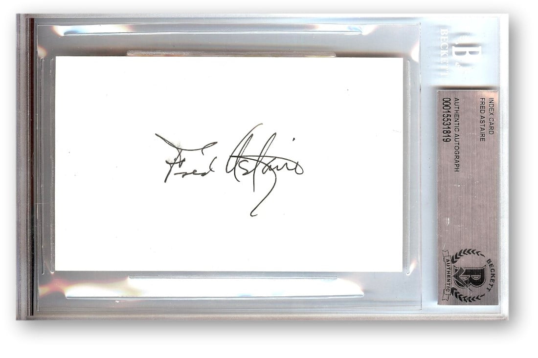 Fred Astaire Signed Autographed Index Card Legendary Hollywood Dancer ...